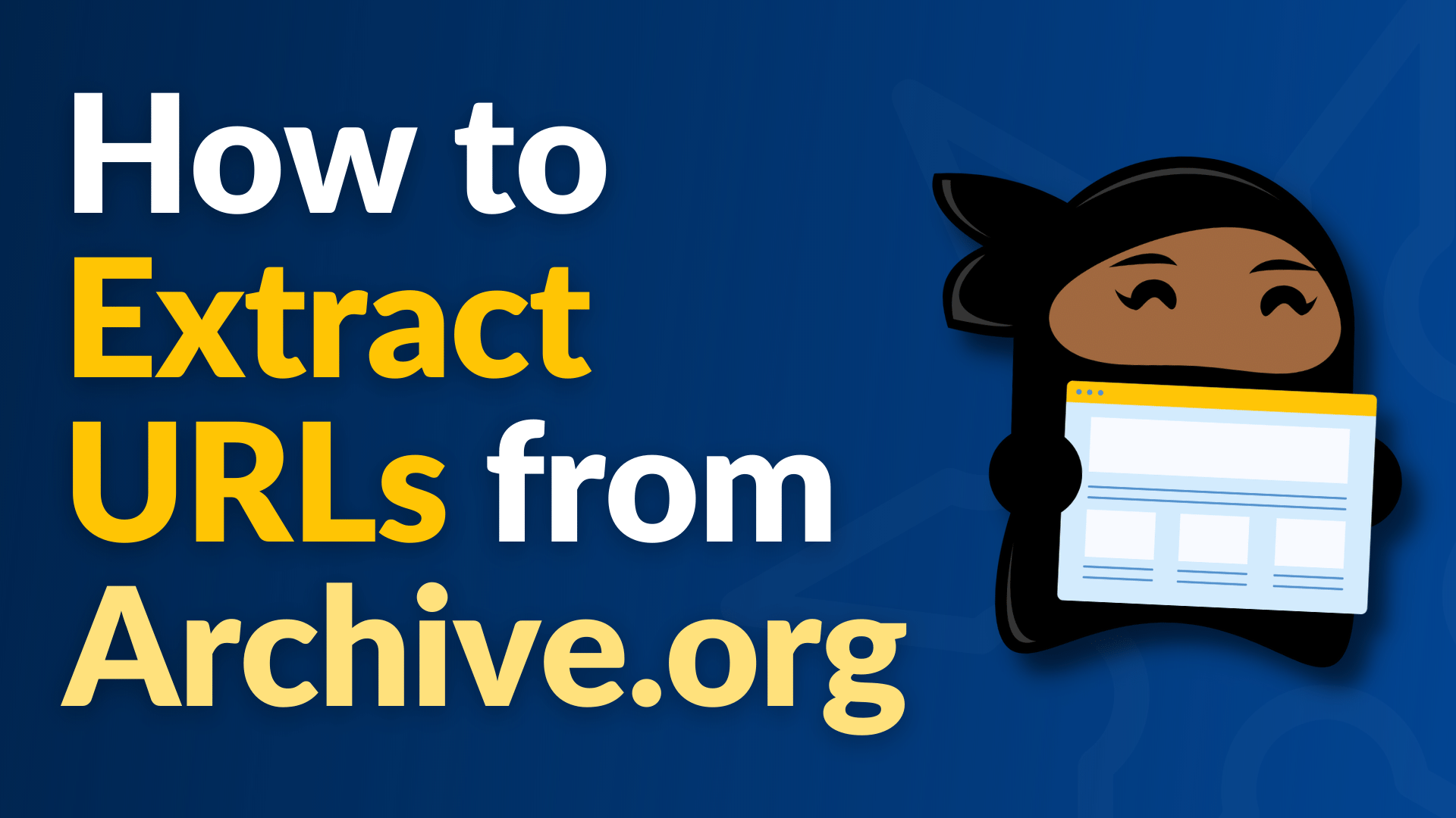 How To Extract URLs from Archive.org (Wayback Machine)